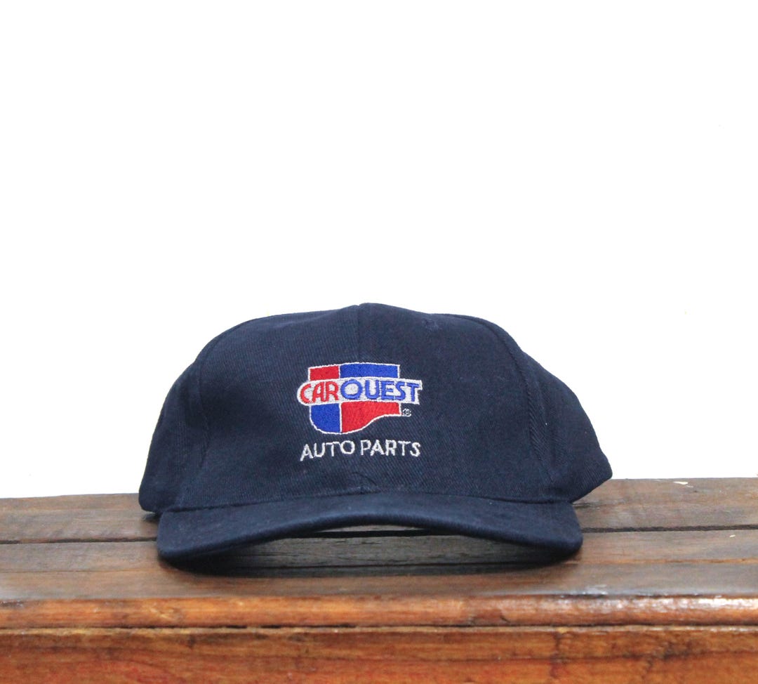 Vintage 90s Strapback Hat Baseball Cap Car Quest Auto Parts Stores Car ...