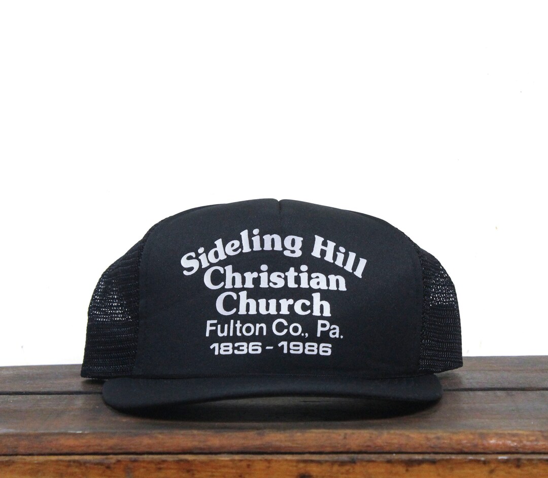 Vintage Trucker Hat Snapback Baseball Cap Sideling Hill Christian ...
