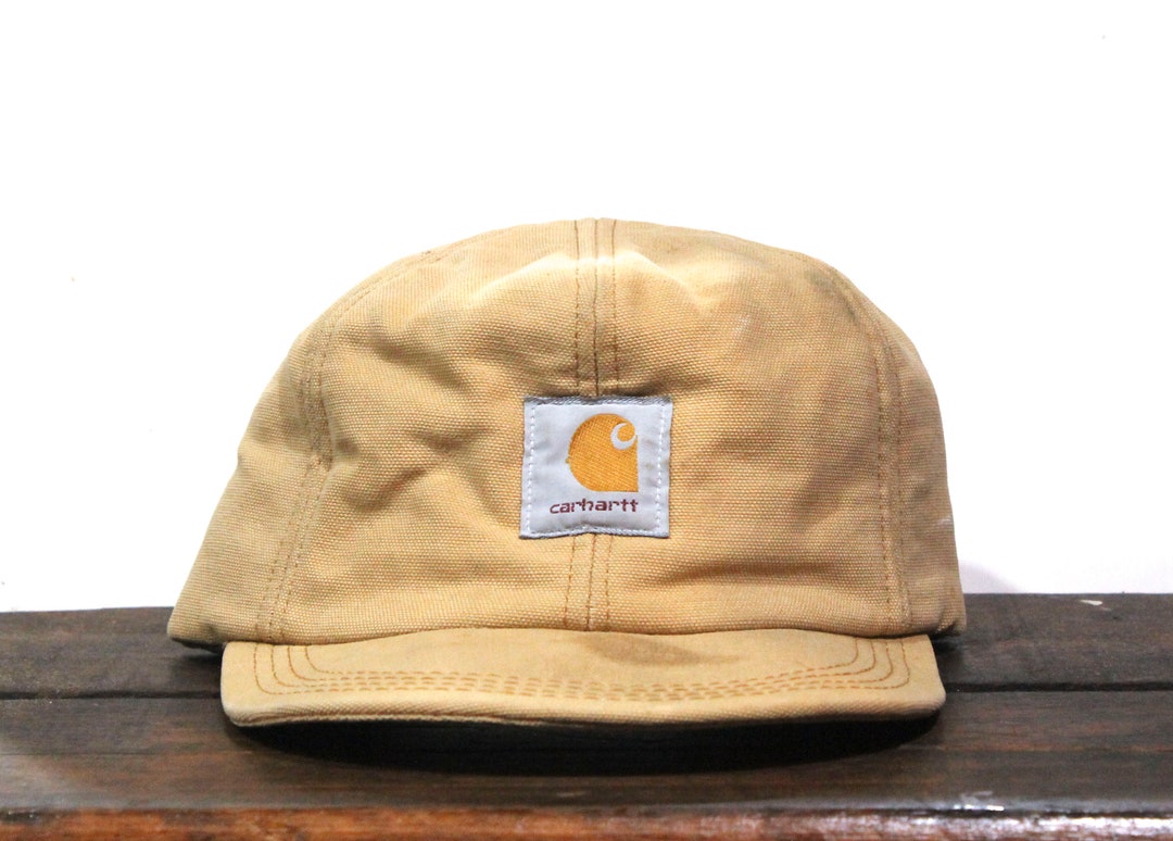 Vintage Distressed Trucker Hat Fitted Baseball Cap Carhartt Duck Canvas ...