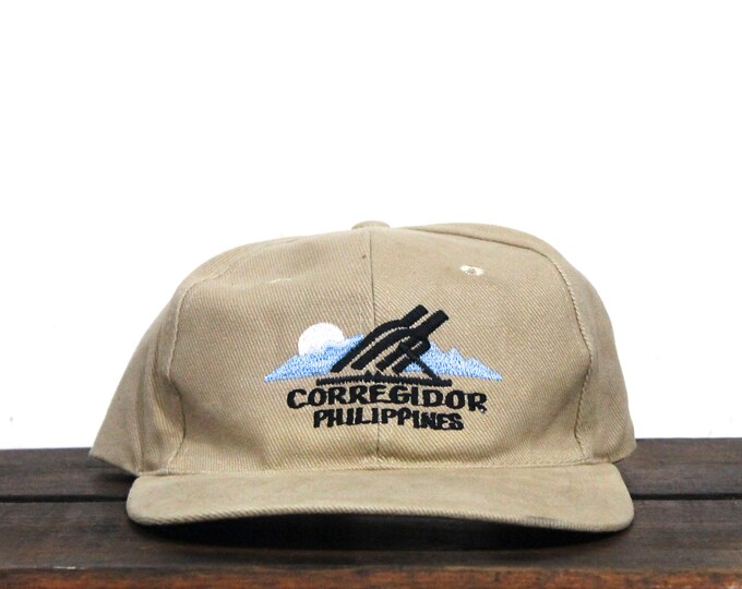 Vintage Corregidor Island Manila Bay Philippines Strapback Hat Baseball ...