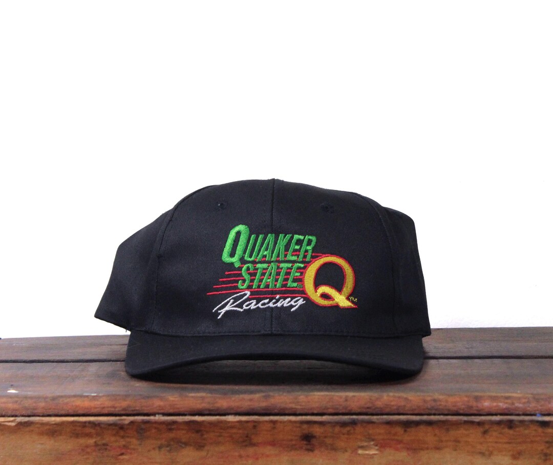 Vintage 90s Trucker Hat Snapback Baseball Cap Quaker State Motor Oil ...