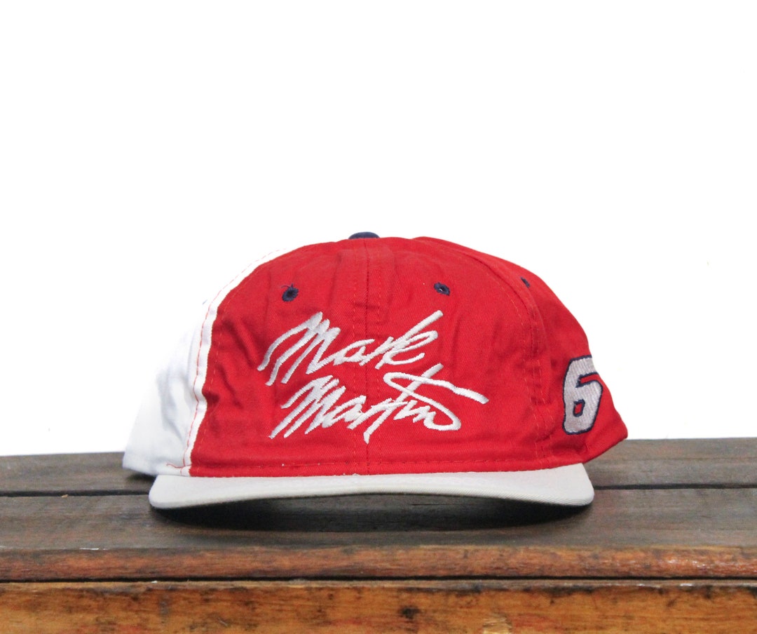 Vintage Snapback Hat Baseball Cap Mark Martin Signature Valvoline ...
