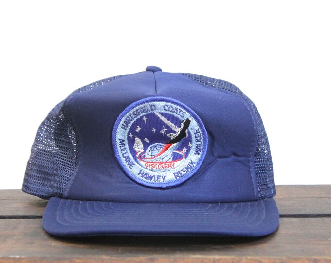 Vintage Trucker Hat Snapback Hat Baseball Cap NASA Discovery Space ...