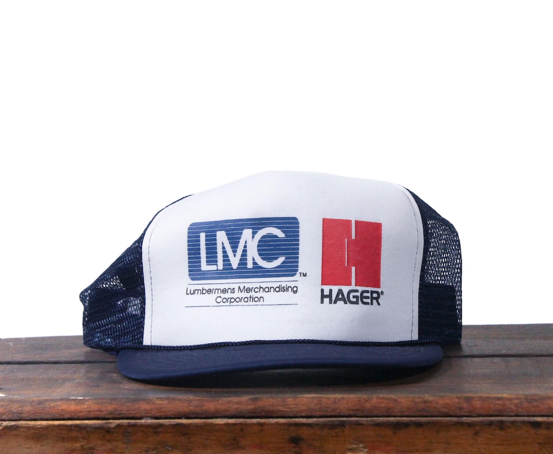 Vintage Trucker Hat Snapback Baseball Cap LMC Lumbermens Merchandising ...