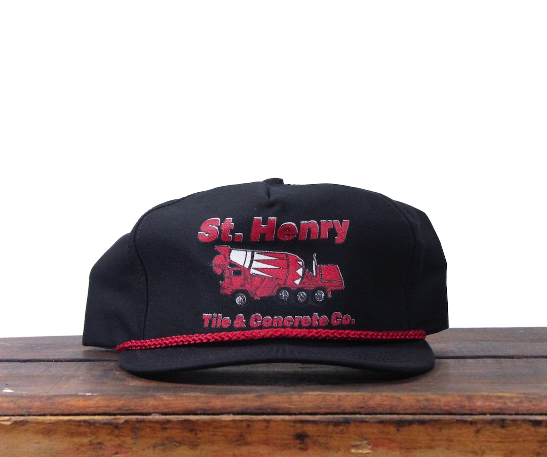 Vintage St Henry Tile & Concrete Co Ready Mix Cement Truck Trucker Hat ...