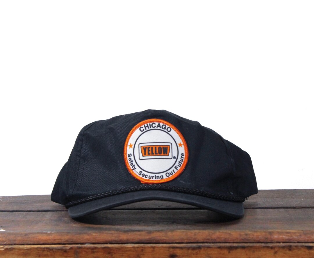 Vintage Trucker Hat Snapback Baseball Cap Yellow Freight Trucking ...
