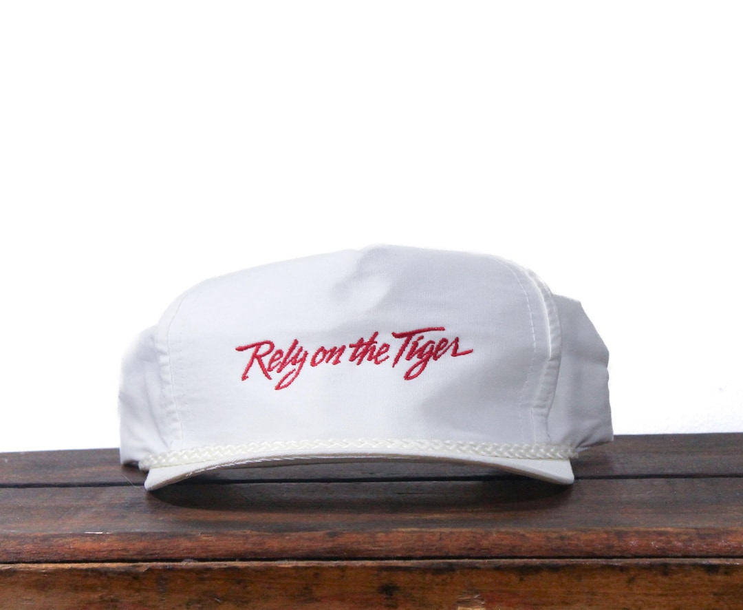 Vintage Trucker Hat Snapback Baseball Cap Rely on the Tiger Exxon Gas ...