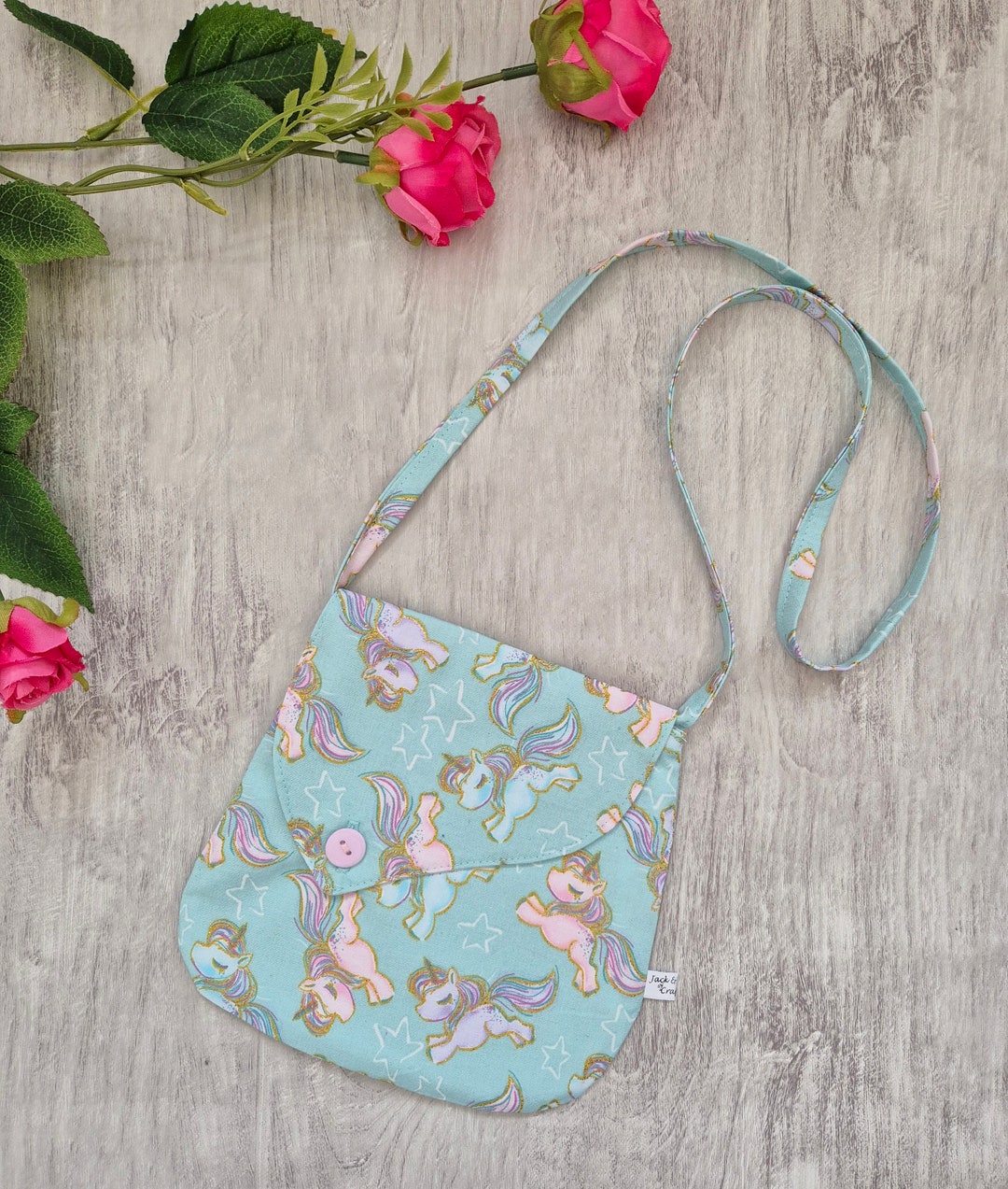 Sparkle Unicorn Handbag - Little Girls Bag - Unicorn Print - Girls ...