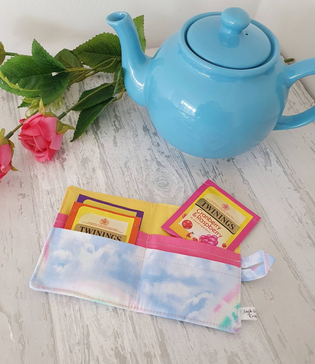 Rainbow Gift Blue Tea Bag Wallet Pastel Teabag Holder Teabag Organiser ...