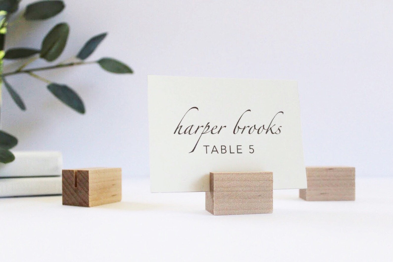 Wooden Place Card Holders Wood Place Card Stands Wood - Etsy