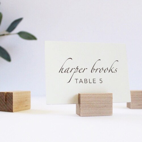 Wooden Place Card Holders Wood Place Card Stands Wood - Etsy