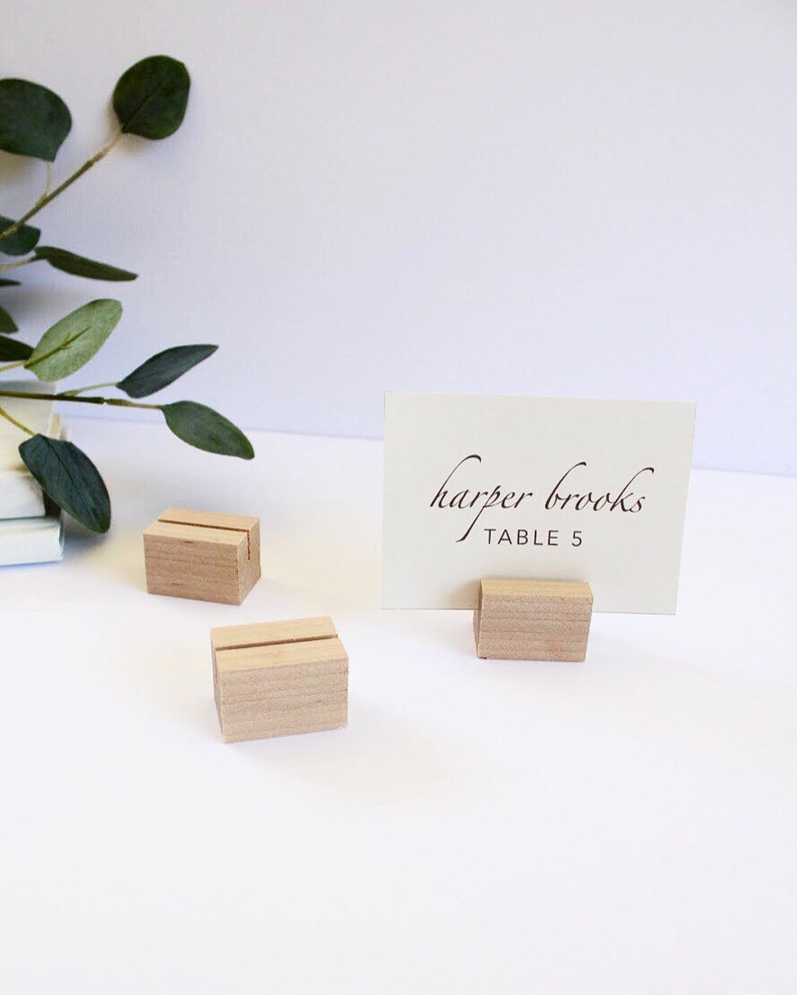 Wooden Place Card Holders Wood Place Card Stands Wood - Etsy