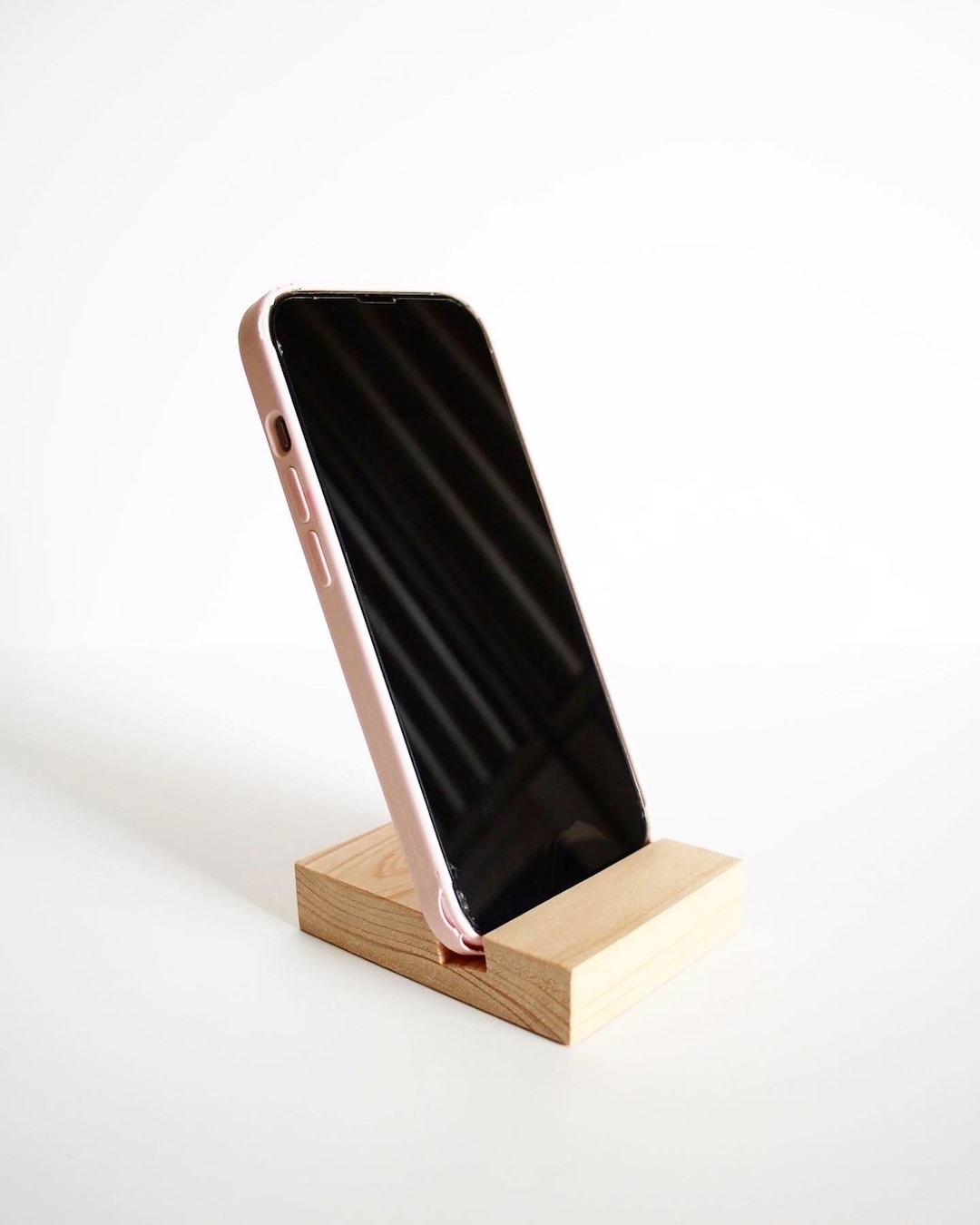 Simple Wood Cell Phone Stand, iPhone Holder, Desk Organizer - Etsy