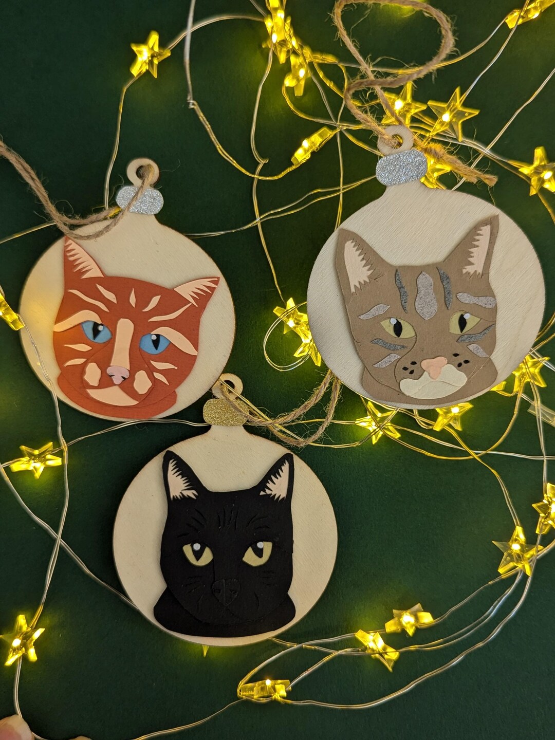 Personalised Cat Bauble , Cat Bauble , Car Ornament , Personalised Pet ...