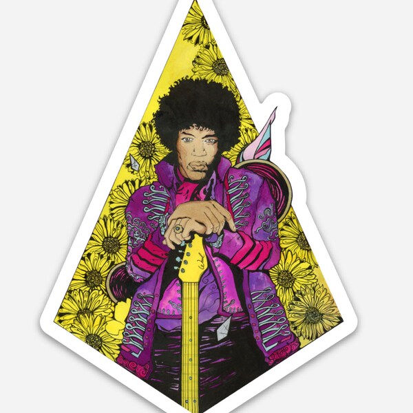 Jimi Hendrix Sticker - Etsy