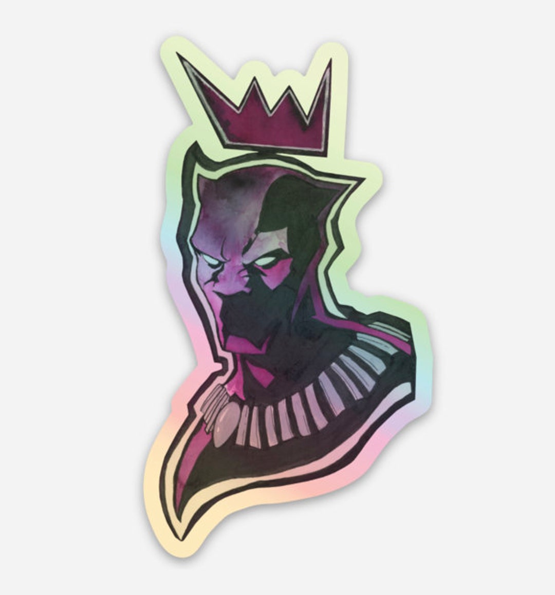 Black Panther Holographic Sticker - Etsy
