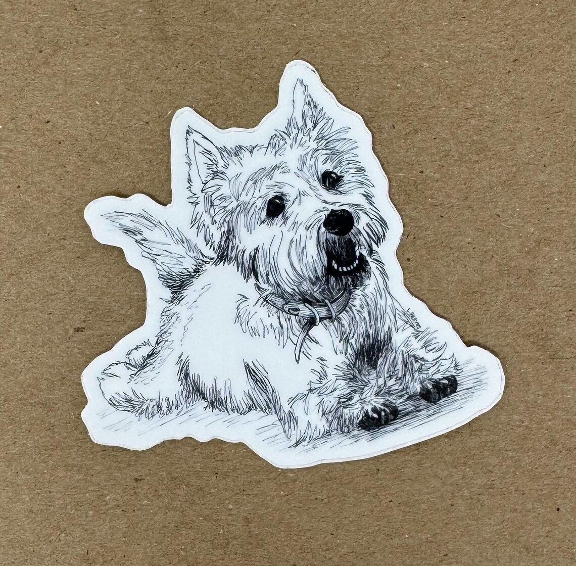 Vinyl Sticker Westie Puppy Dog 3" - Great for Laptop or Phone - Etsy