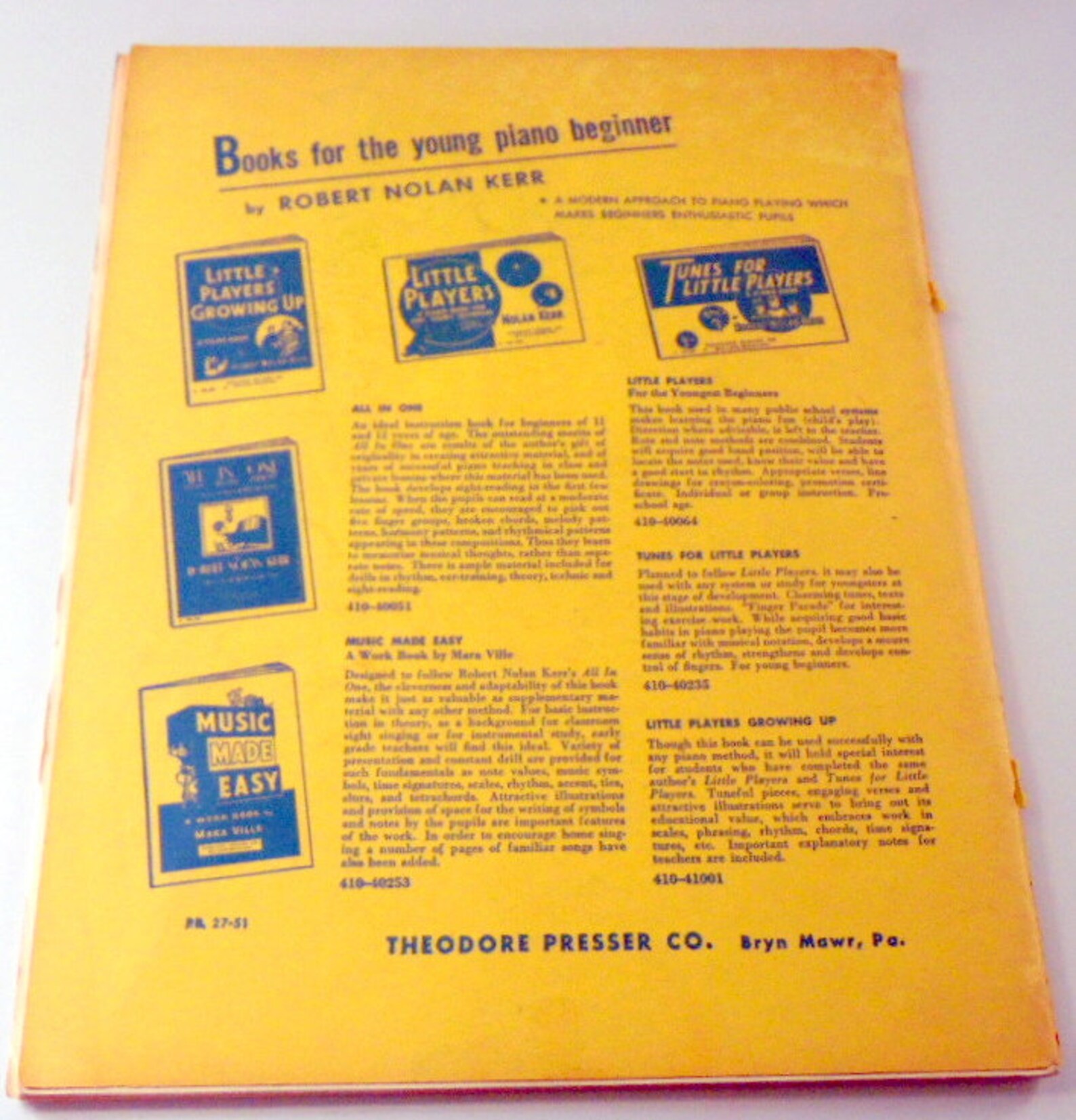 1949 Piano Music Book. Little Players Growing up by Robert | Etsy
