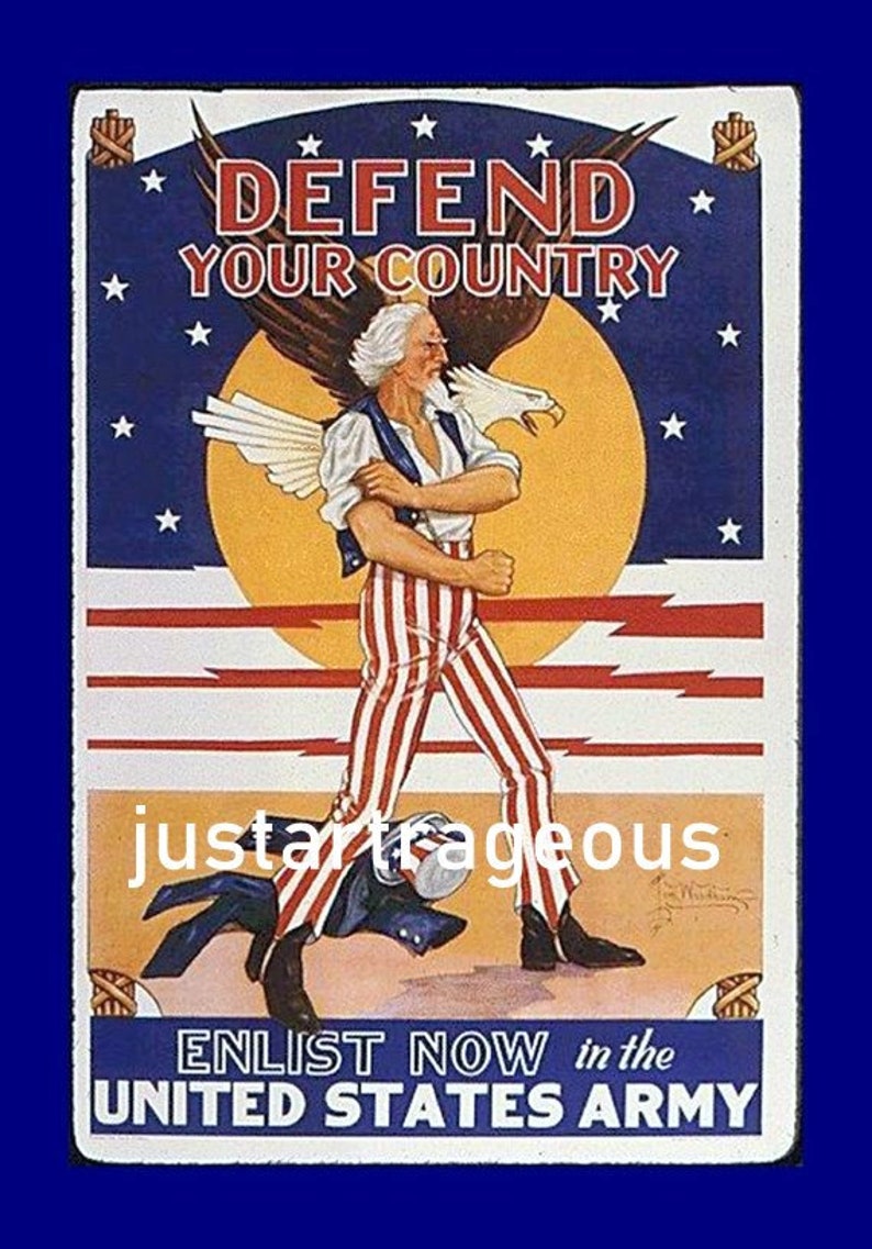 US Army Recruitment Advertisement Uncle Sam US Military art | Etsy