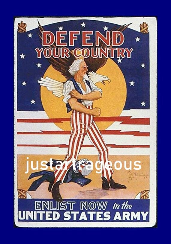 US Army Recruitment Advertisement, Uncle Sam, US Military Art ...