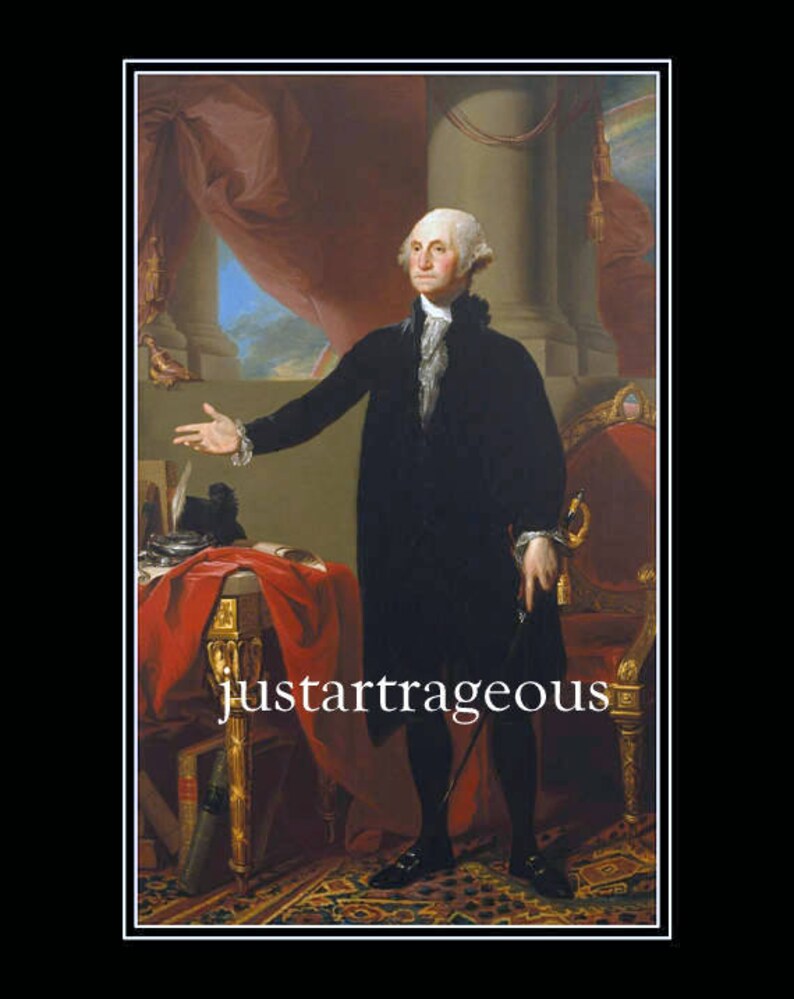 GEORGE WASHINGTON 1796 President Painting by Gilbert Stuart, 11x14 ...