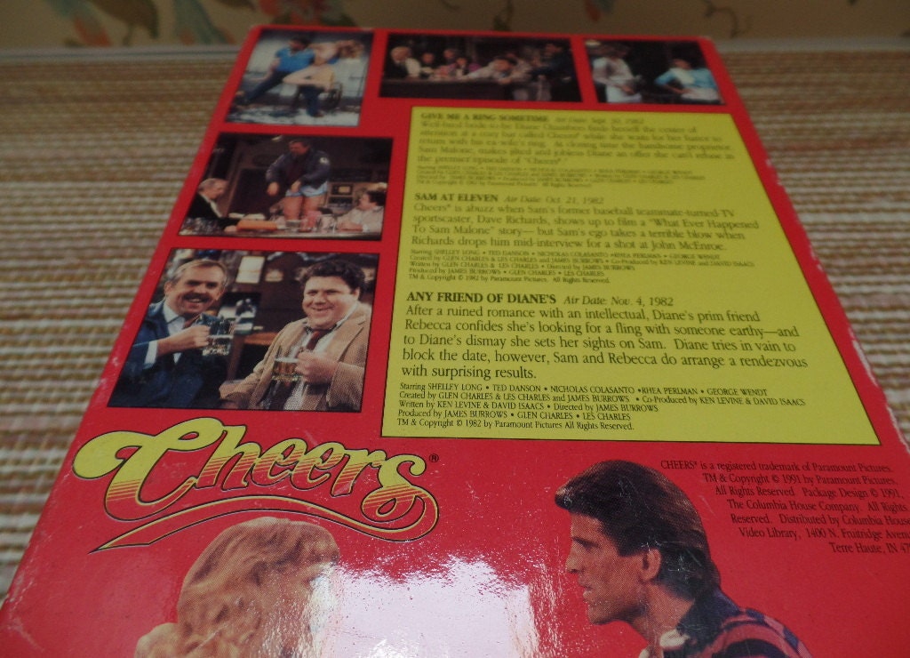CHEERS 3 Episodes Collector VHS Tape. Sam at Eleven Give Me - Etsy