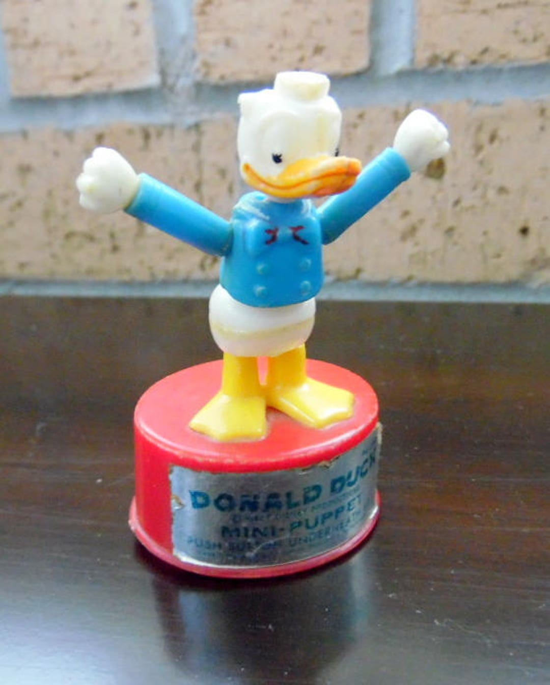 1970's Push Puppet, Donald Duck, Walt Disney Productions, Made Hong ...