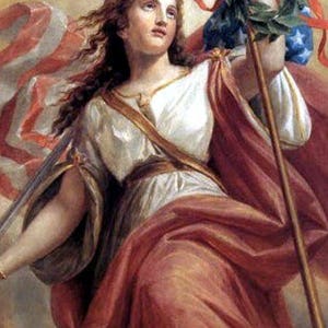 WWI Era Patriotic Poster. Lady Liberty, by Brimaldi. Antique Art Prints ...