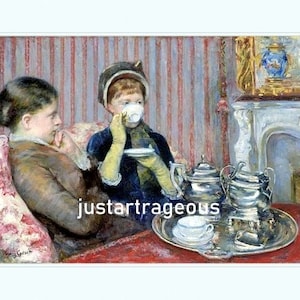 Mary Cassatt-the Tea-1880. Edwardian Ladies Tea, Tea Party, Dining Room ...