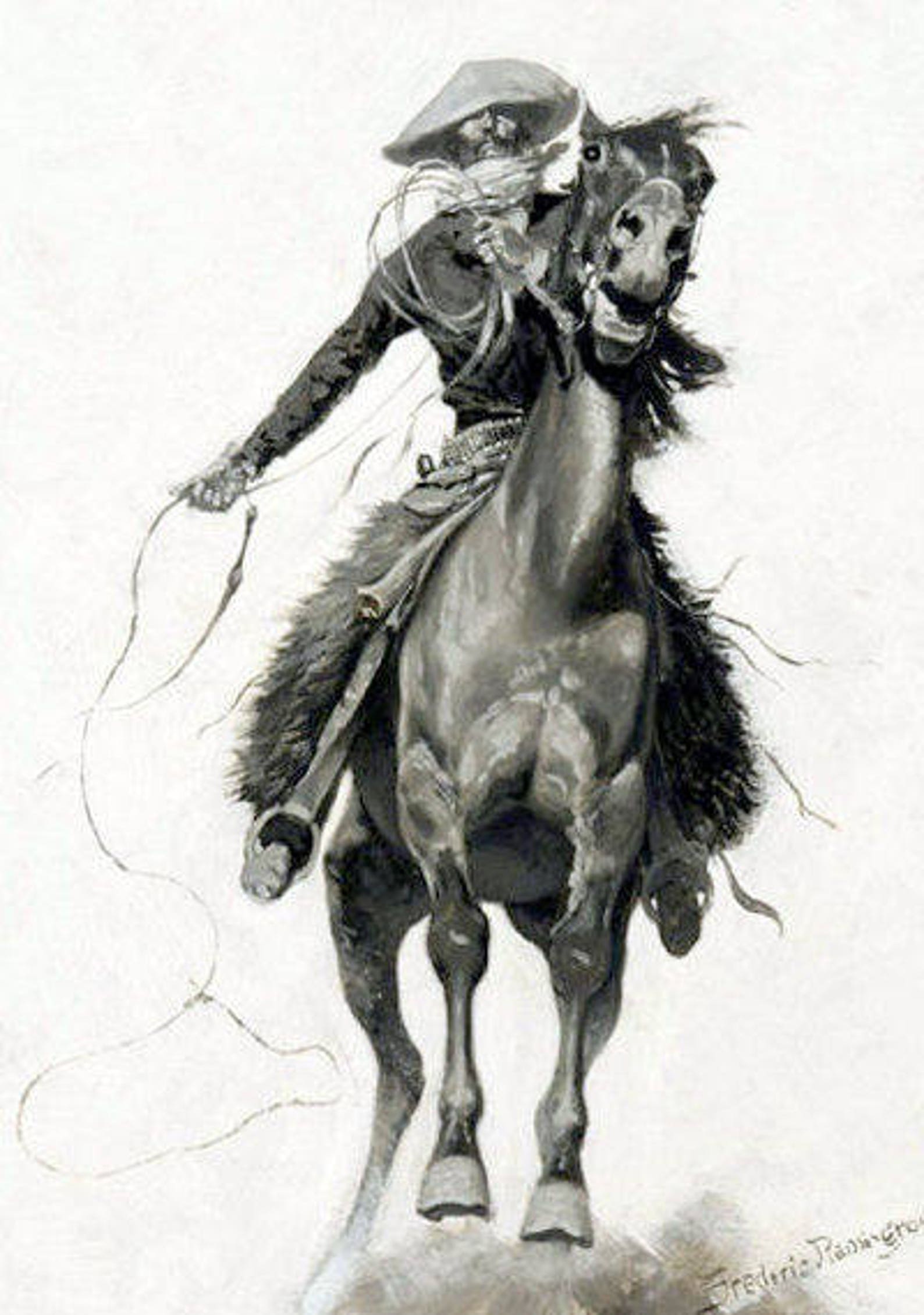 Cow Puncher by Frederic Remington 1901cowboy Western Art | Etsy