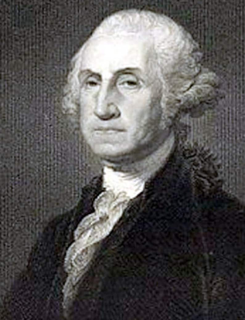 Portrait of George Washington 1st President of United States | Etsy