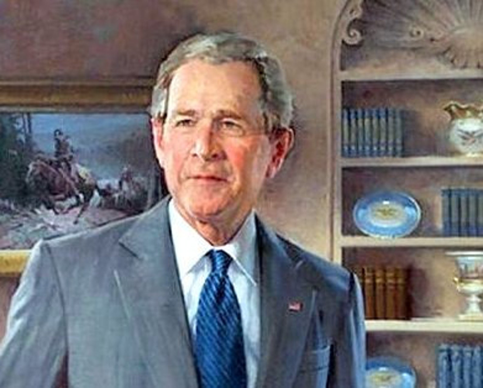 Portrait of George Bush 2012 43rd President Governor of - Etsy