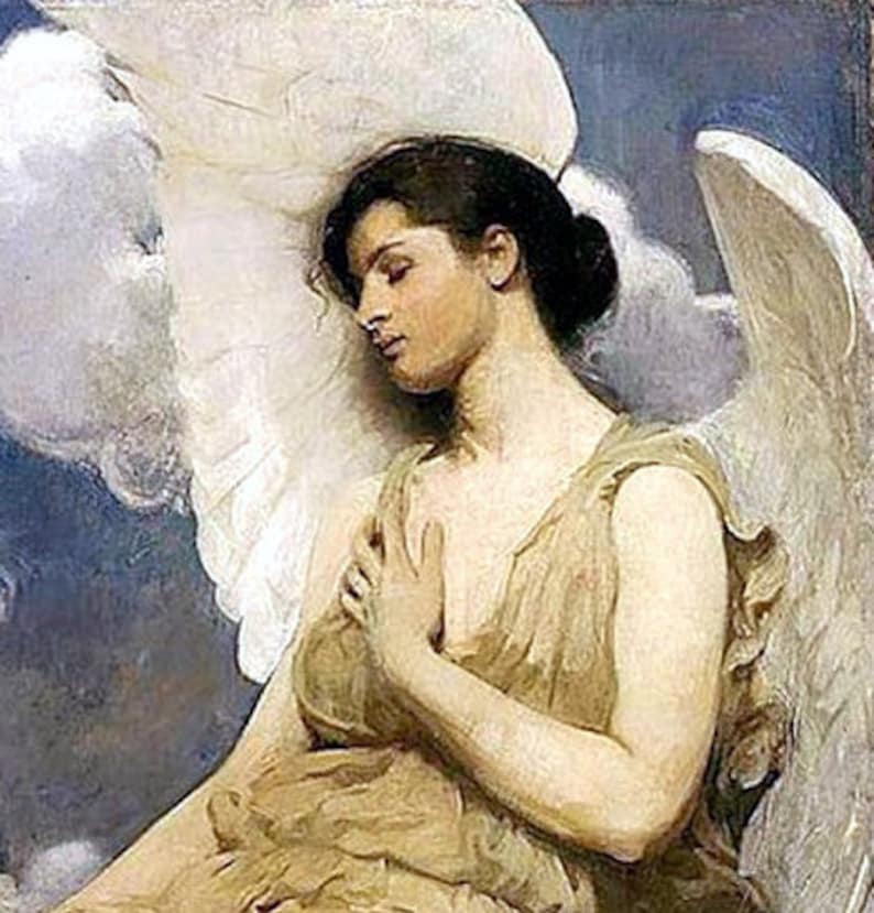 Winged Figure 1889 Abbott Handerson Thayer Angels in Art - Etsy