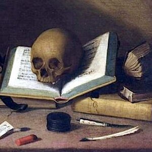 Charles_emmanuel_biset_(attributed)_-_still_life_with_books_and_a_skull ...