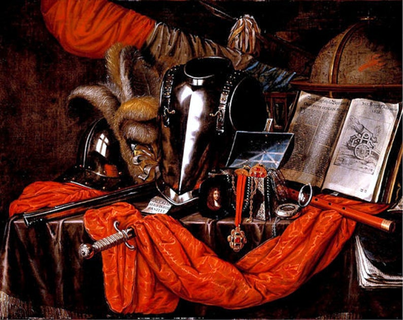 The Vanitas Edwin Collier 1669 Still Life Armor Helmet | Etsy