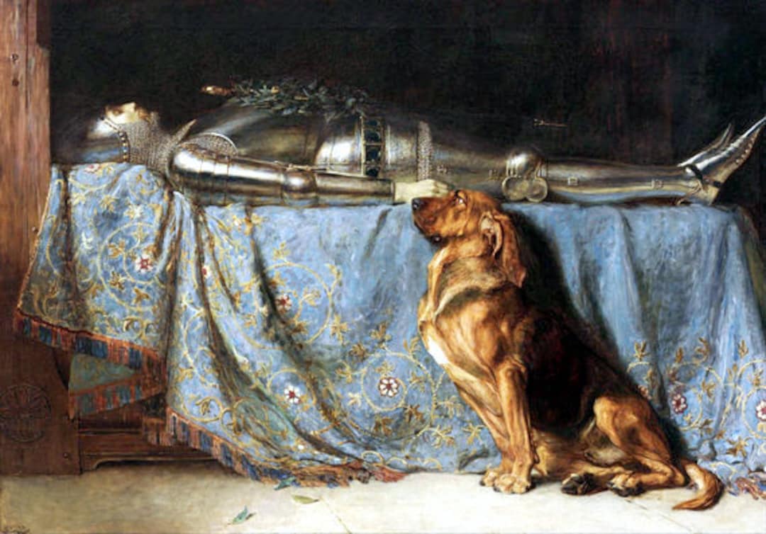Briton Riviere, Requiescat, 1888, Dog Mourning Master, Death & Greiving ...