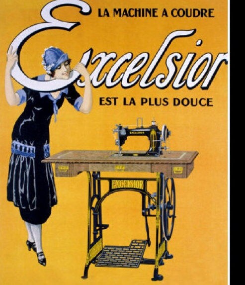Vintage French Sewing Machine Advertisement Excelsior - Etsy
