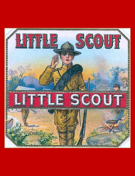 Vintage Cigar Label Boy Scouts Little Scout Cigar - Etsy