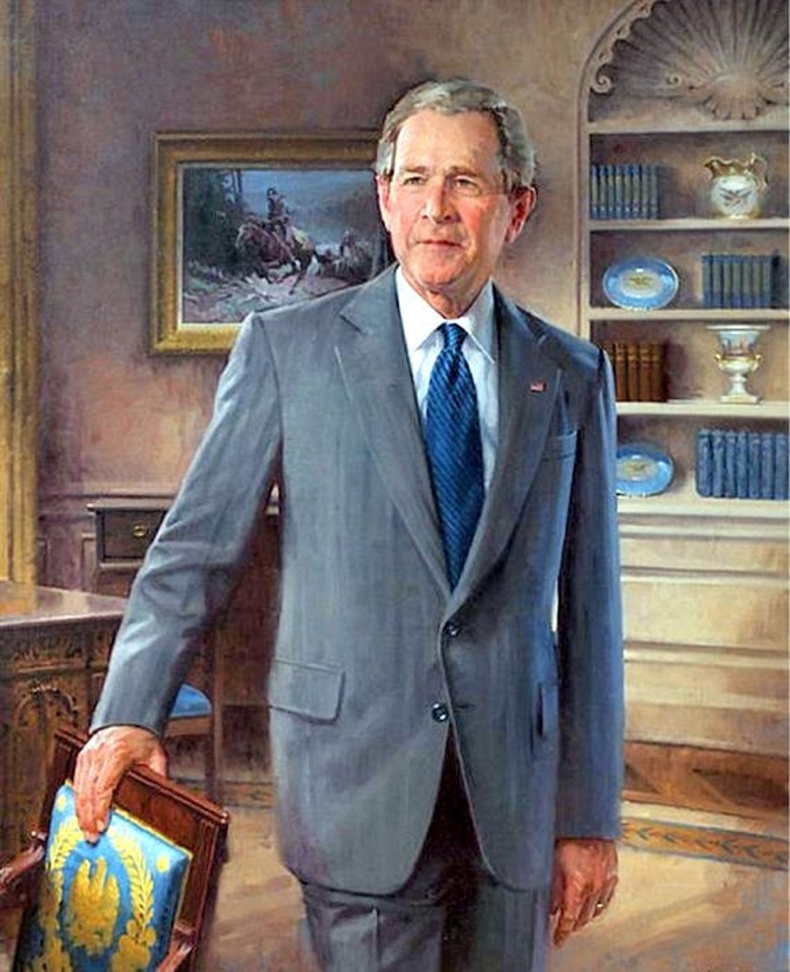 Portrait of George Bush, 2012, 43rd President, Governor of Texas ...