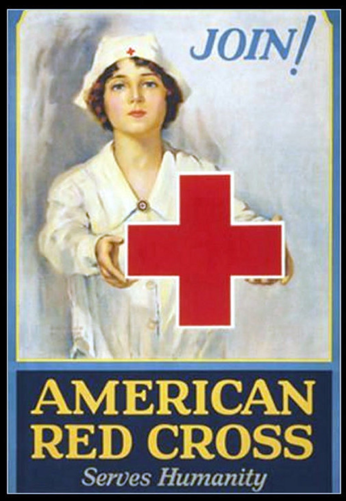 WWII Join the Red Cross Serves Humanity Red Cross Nurse | Etsy