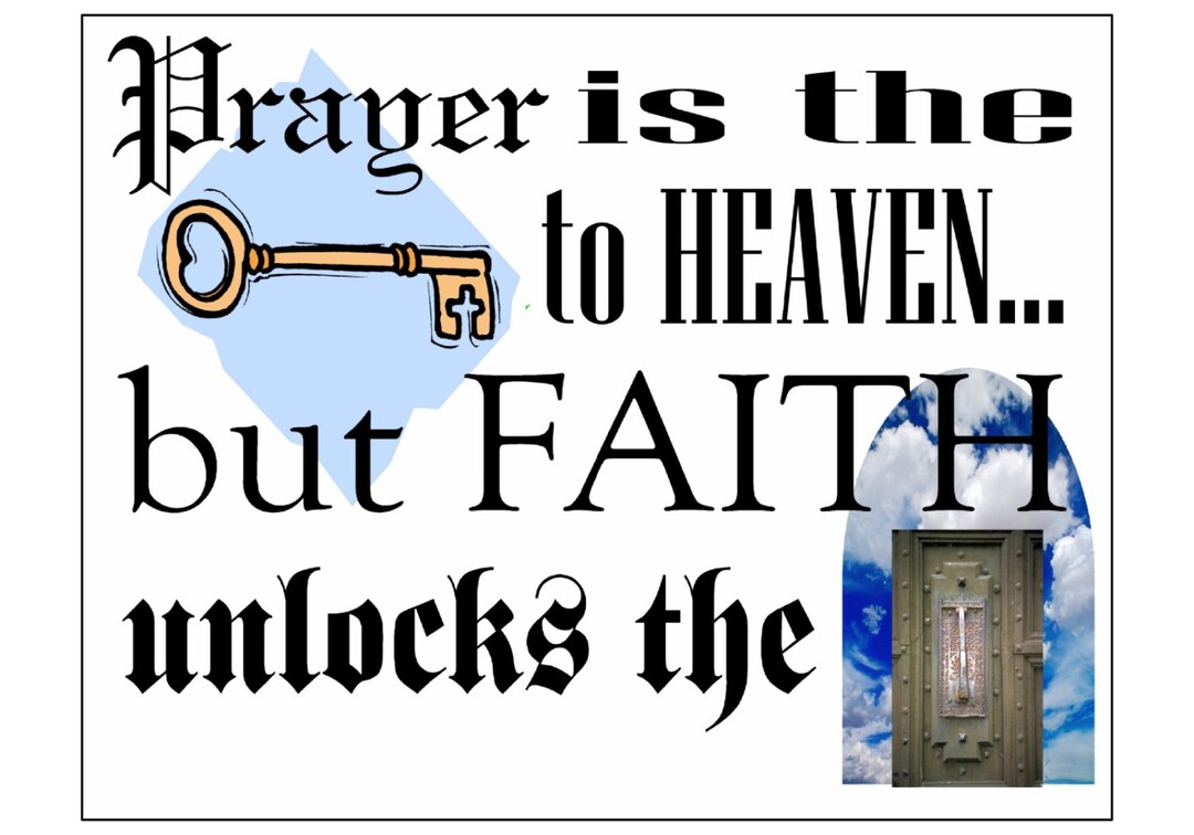 Prayer is the Key Inspirational Verse 8x10 Premium - Etsy