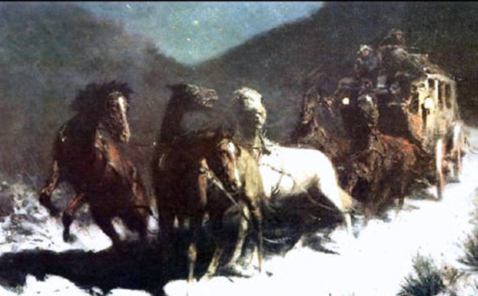 Taint on the Wind 1906 Frederic Remington Stagecoach - Etsy