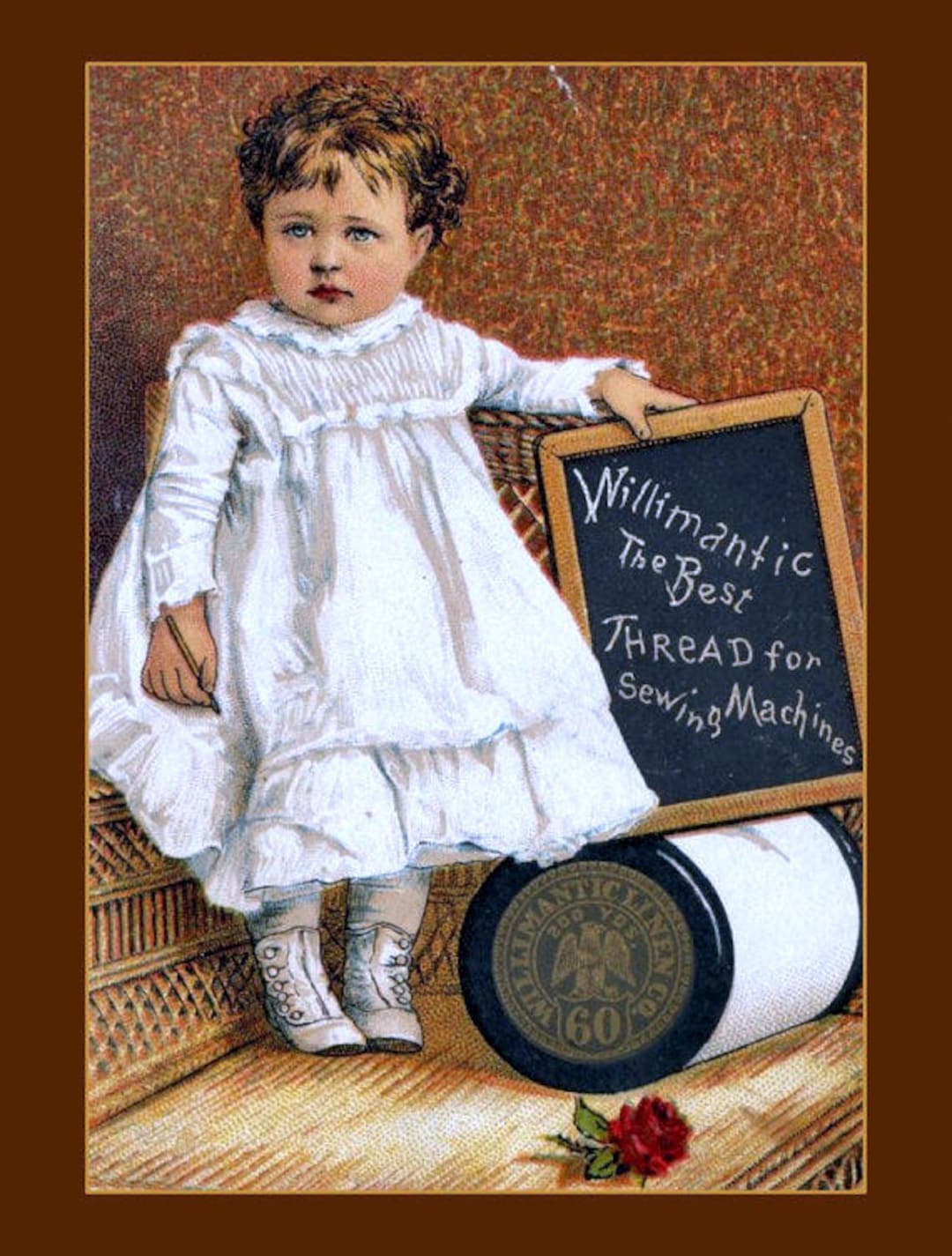 Willimantic Sewing Thread Advertisement, 1800s, Manie Manufacturer ...