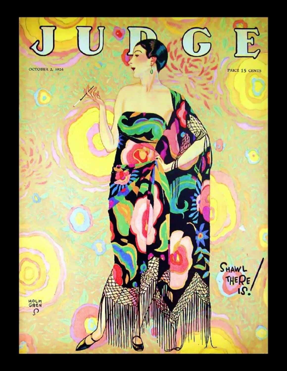 1926 Judge Cover Art Print. Not the Magazine. Art Deco. Lady in ...