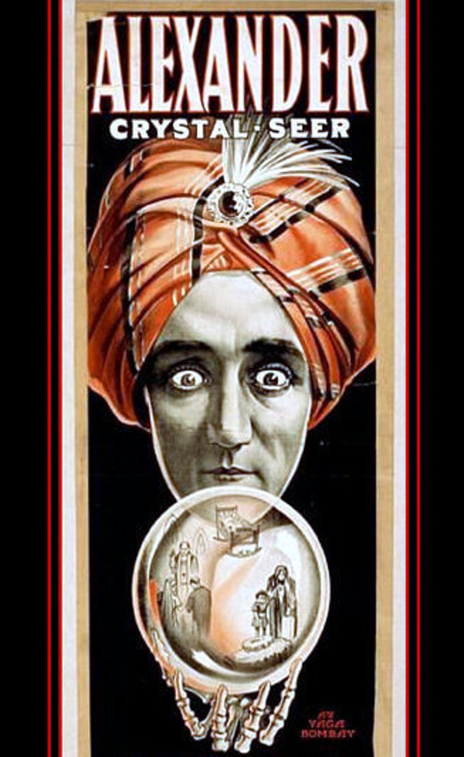 Alexander the Seer, Antique Magic Poster, Magicians, Crystal Ball, 1910 ...