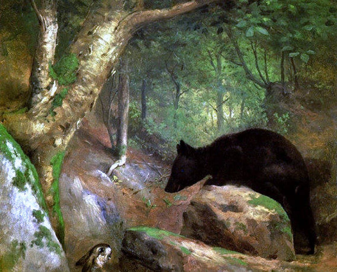 William Holbrook Beard, Hunter Bear and Rabbit, 1880, Wildlife Artists ...