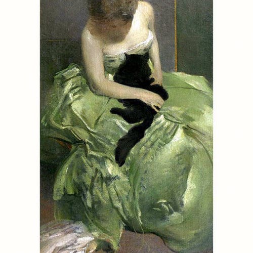 Gustav Klimt Garden Style Cat Print Klimt Flowers Cat Poster - Etsy
