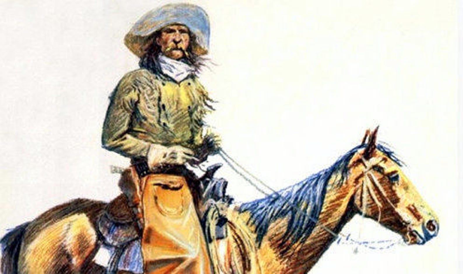 Frederic Remington 1901 Arizona Cowboy Horseback Western | Etsy