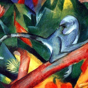 The Monkey, 1911, Franz Marc, Jungle, Primate, Fantasy Art, German Art ...