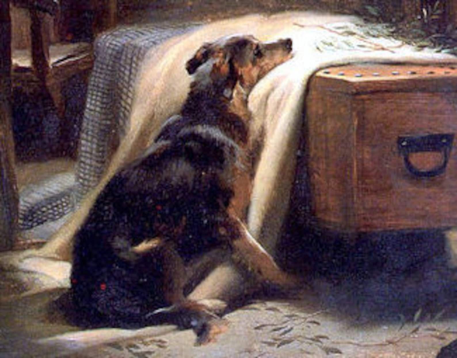 Edwin Landseer, Old Shepherd's Chief Mourner, 1837, Dog Grieving the ...